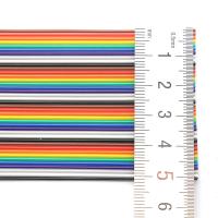 China Customized Rainbow Harness Flat Ribbon Cable with PVC Insulation and 1.27mm Pitch IDC Connectors for sale