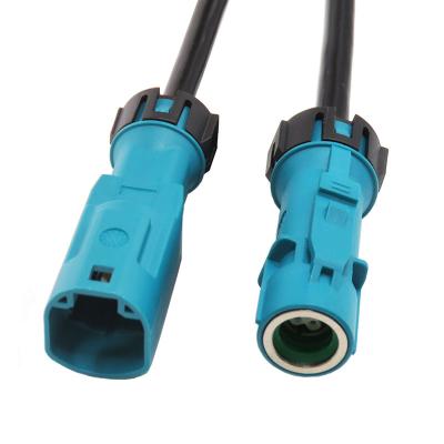 China RY HSD Waterproof Connector Wire Harness Hsd4p Male and Female Connector RF High-frequency Coaxial Spiral Video Cable for sale