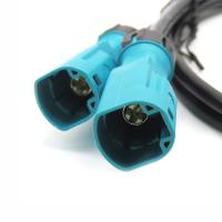 China RY HSD Waterproof Connector Wire Harness Hsd4p Male and Female Connector RF High-frequency Coaxial Spiral Video Cable for sale