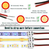 China RY 8mm 25pcs Solderless LED Tape Light Connector 2 Pin Screw Down Terminal Block Connector Led Connectors for Strip Lights for sale