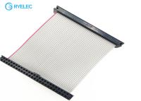 China 50 Pin 1mm Flat Ribbon Cable Assembly With Idc Socket 2.0mm Brass Gold Plated Connector for sale