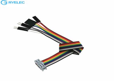 China Dupont 2.54mm Flat Ribbon Cable Assembly Male And Female To FC 10 Pin IDC Connector for sale