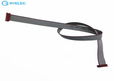 China Micro Match Socket B Type Red H IDC Ribbon Cable Assembly 28 Awg Grey With 2561 for sale