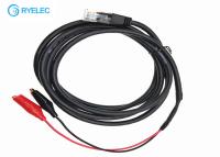 China 24 AWG UL 2835 UTP CAT5 RJ45 Male Cat5e Custom Cable To 28 Alligator Clip for sale