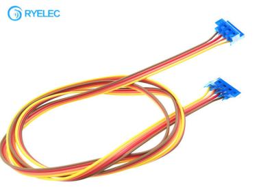 China 640470-4 MTA100 Blue Connector Custom Wire Harness RCPT 4 POS 26AWG Flat Ribbon Cable for sale