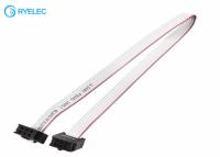 China 2x3p 6- Conductor Flat Ribbon Cable Assembly With Strain Relief Female Idc Connector for sale