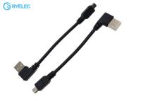 China Custom USB A Male Left Angle 90 Degree To Straight Mini B Cable Assembly for sale