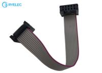 China 2*5pin IDC 2.54mm Pitch Pinrex Bump With Strain Relief Flat Ribbon Cable 0.635mm Pitch for sale