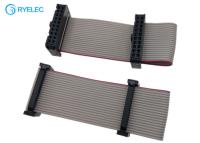 China 2*10pin IDC To 20pin Idc2.54 Pitch Female Flat Flex Ribbon Cable With Machine Strain Relief for sale