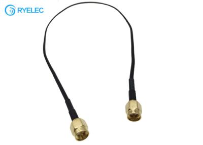 China Straight SMA Male To SMA Male RG174A/U Flat Panel Indoor Digital TV Antenna Cable for sale