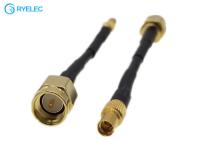 China Low Loss Straight MMCX Female to SMA Male Connector RG174 Coax Pigtail Extension RF Cable for sale