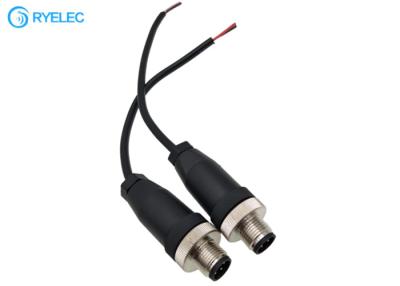 China M12 4Pin Screw Type Aviation Connector Male Power Cable For Rear View Camera CCTV System for sale