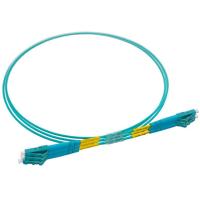 China 10M Multimode OM3 LC LC Fiber Optic Patch Cord Jumper PVC Cable for sale