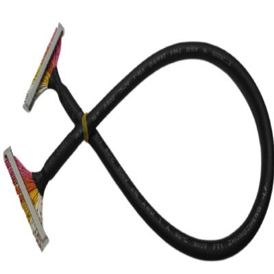 China FC-40P IDC Shielded Flat Ribbon Cable Assembly 40P Connector Pins for sale
