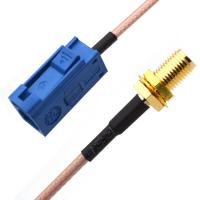 China Fakra C  Female To SMA Femal RG316 GPS Antenna PTFE Insulator for sale