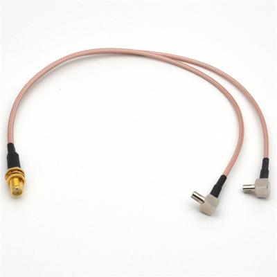 China extension RG178 tS9 to sma female adapter Nickel plating for sale