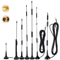 China Extra Long 433mhz 4ghz Aerial 12dbi High Gain Magnetic RG174 Cable With Sma Male for sale