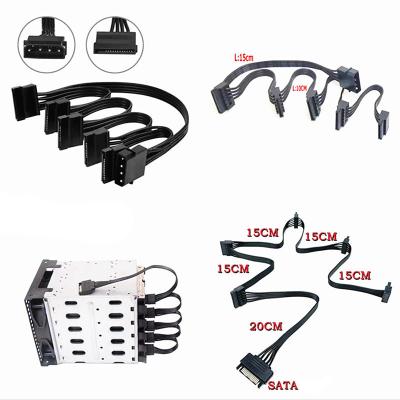 China Sata 15 Pin Adapter PCIE GPU Minig Power Cable  Flame Retardant for sale