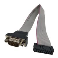 China 2.54mm Pitch 2x8P IDC To 15P HDB DVI VGA UL2651 AWG28 Flat Ribbon Cable Assembly for sale
