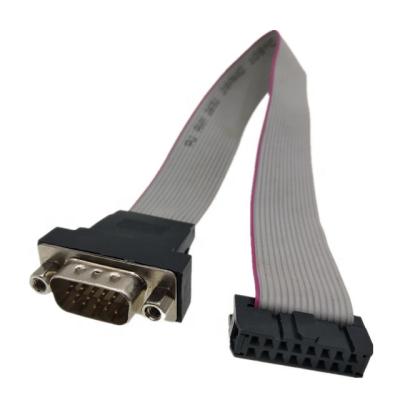 China 2.54mm Pitch 2x8P IDC To 15P HDB DVI VGA UL2651 AWG28 Flat Ribbon Cable Assembly for sale
