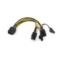 China Full Copper 6 Pin To Dual 8 Pin Splitter Cable For Rig Miner for sale