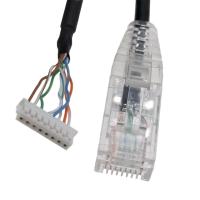 China Custom Cat6 RJ45 OD3.6MM Network Lan Round Cable to JST ZH 1.5 6pin Harness for sale
