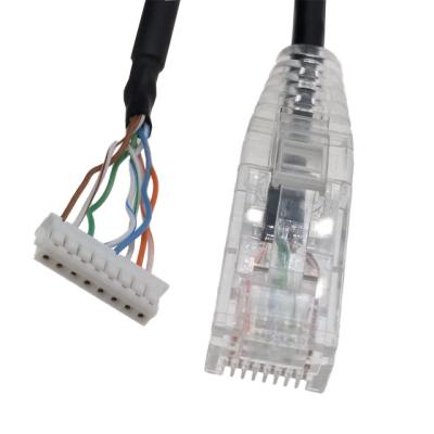 China Custom Cat6 RJ45 OD3.6MM Network Lan Round Cable to JST ZH 1.5 6pin Harness for sale