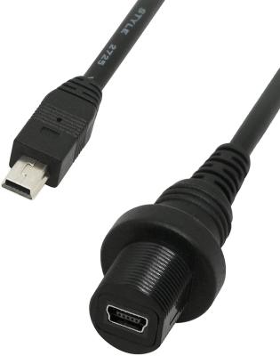China Waterproof LVDS Cable Assembly Flush Extension Cable USB Panel Mount for sale