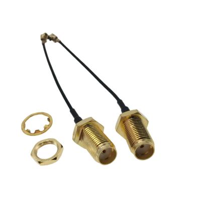 China 50ohm RG58 Coaxial Cable High End SMA Male To SMA Female Connector Nickel for sale