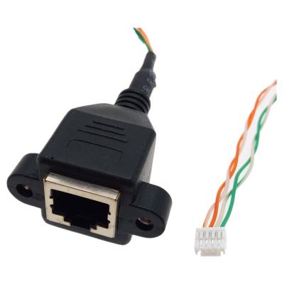 China Cat 5e RJ45 Wire Harness Micro JST 4pin GH 1.25MM Lan Jumper Cable for sale
