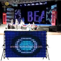 China LED Double Decker Fireproof Velvet Vision Curtain for Bar Event Night Club Stage Backdrop Cloth for sale