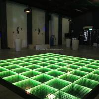 China Hot Sale Light Up LED Dance Floor Wedding Portable Dancing LED 3D Mirror Dance Floor for sale