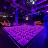 China Hot Sale Light Up LED Dance Floor Wedding Portable Dancing LED 3D Mirror Dance Floor for sale
