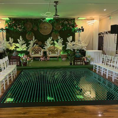 China Portable LED Dance Floor 8x8 pcs Digital Dance Tiles for Disco Wedding Night Club Light for sale