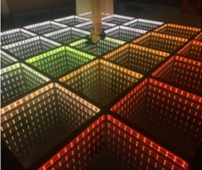China Nightclub disco DJ stage show 3in1 RGB LED Dance Floor for 3D Mirror Time Tunnel Abyss Effect for sale