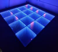 China Wireless Magnet DJ Disco Nightclub LED Lighting Eevnts Uplight RGB colorful stage effect 3D Mirror Abyss Dance Floor for sale