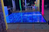 China Toughened Glass Surface 50X50cm LED SMD 5050 Infinity Illusion Dance Floor for Parties for sale