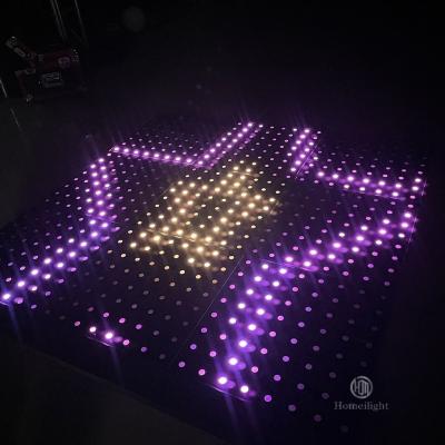 China Wedding Disco Party Fashion Show Colorful Stage Tile Pixel RGB 3in1 LED Video Dance Floor for sale