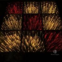 China Wedding Event Show Rental Tempered Glass 3D Starry Dance Floor LED Star Mirror Dance Tile for sale