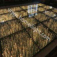 China Wedding Event Show Rental Tempered Glass 3D Starry Dance Floor LED Star Mirror Dance Tile for sale