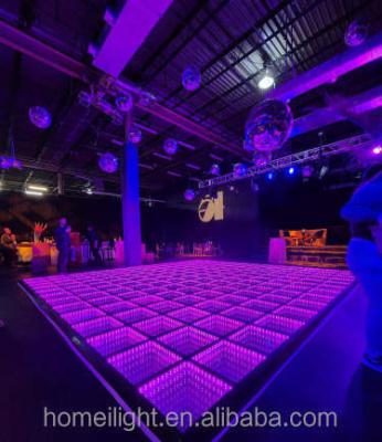 China High Brightness 3D Double Time Tunnel Dance Floor for Disco DJ Stage Bar Night Club for sale