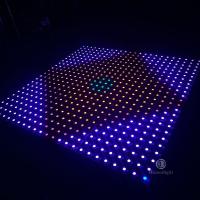 China High Quality Tempered Glass LED Illuminate Wireless Video Dance Floor Mat Magnet Dance Floor for sale