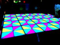 China 1*1M RGB DMX LED Dance Floor with 80 lm/w Lamp Luminous Efficiency and DMX Control for sale