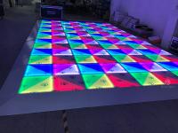 China 1- DMX Colorful Portable Light 100x100cm RGB White Acrylic LED Dance Floor For Wedding Church Disco for sale