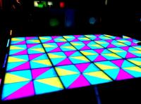 China 1*1M RGB DMX LED Dance Floor with 80 lm/w Lamp Luminous Efficiency and DMX Control for sale