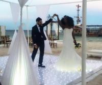 China Dimmable Romantic Acrylic Full White LED Starlit Dance Floor for Wedding Banquet for sale