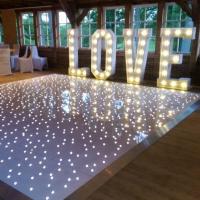 China Hot sale Party Wedding Tiles Acrylic Remote White 60*60cm LED Starlit Dance Floor for sale