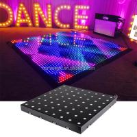 China High Strength Housing LED Video Mirror Dance Floor 60x60cm with Projection Lights for sale