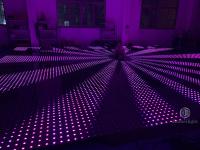 China High Strength Housing LED Video Mirror Dance Floor 60x60cm with Projection Lights for sale