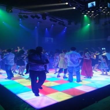 China 1- Remote Controlled Homei RGB LED Dance Floor Panel for Wedding Stage 100*100cm for sale